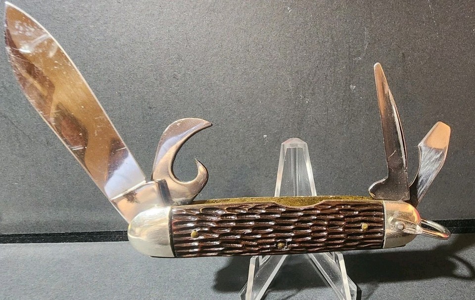 ORIGINAL USA MADE (1950s) ULSTER BOY SCOUT UTILITY FOLDING POCKET KNIFE ...