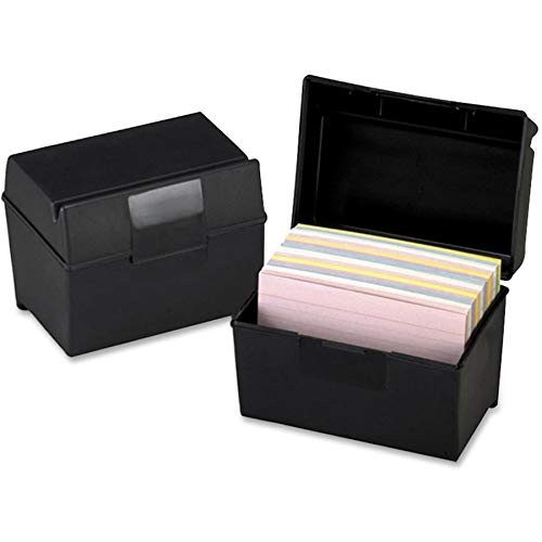 Plastic Index Card Holder, Flip File Box Holds 300 3 x 5 Cards, Matte ...