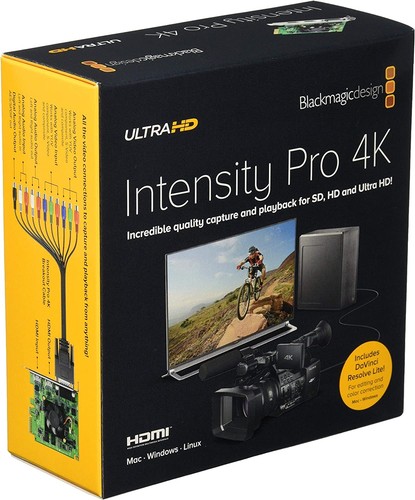 Blackmagic Design Intensity Pro 4K Capture & Playback Input/Output Card ...