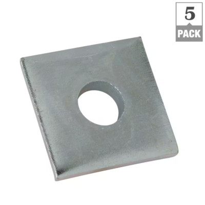 (5-Pk) Superstrut Square Strut Washer Silver Galvanized 3/8" ZAB241-3 ...