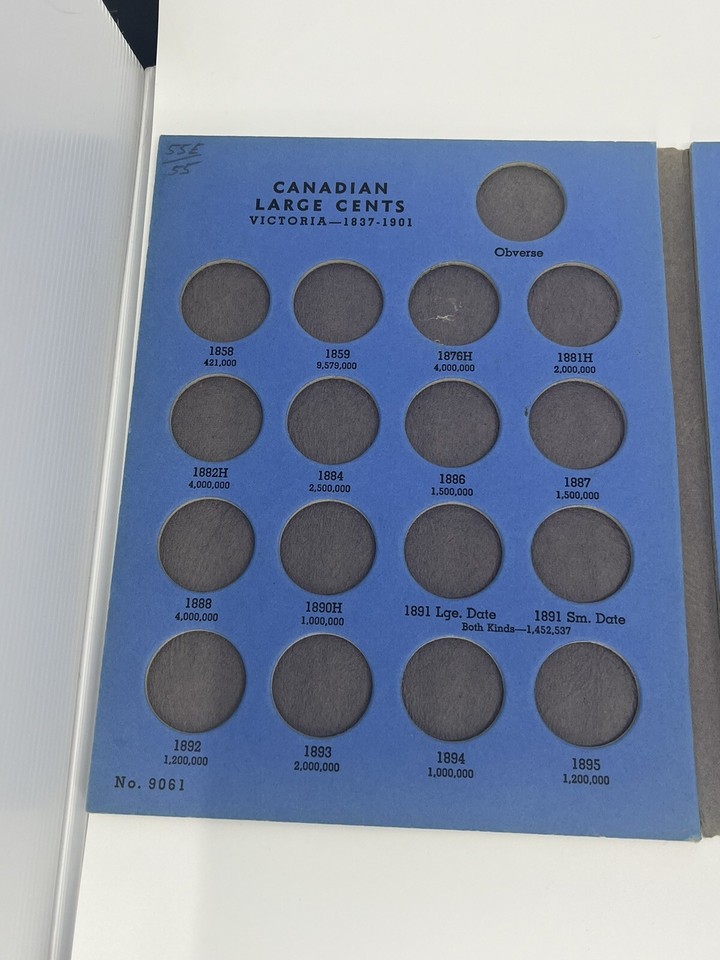 Canadian Large Cent Collection 1858 to 1920 No. 9061 Whitman Book With ...