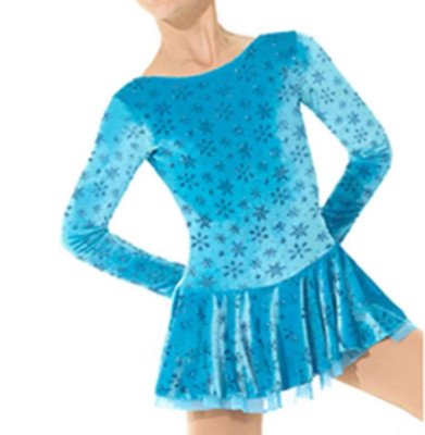 Mondor 2747 Blue Snowflakes Ladies Medium Figure Skate Dress | eBay
