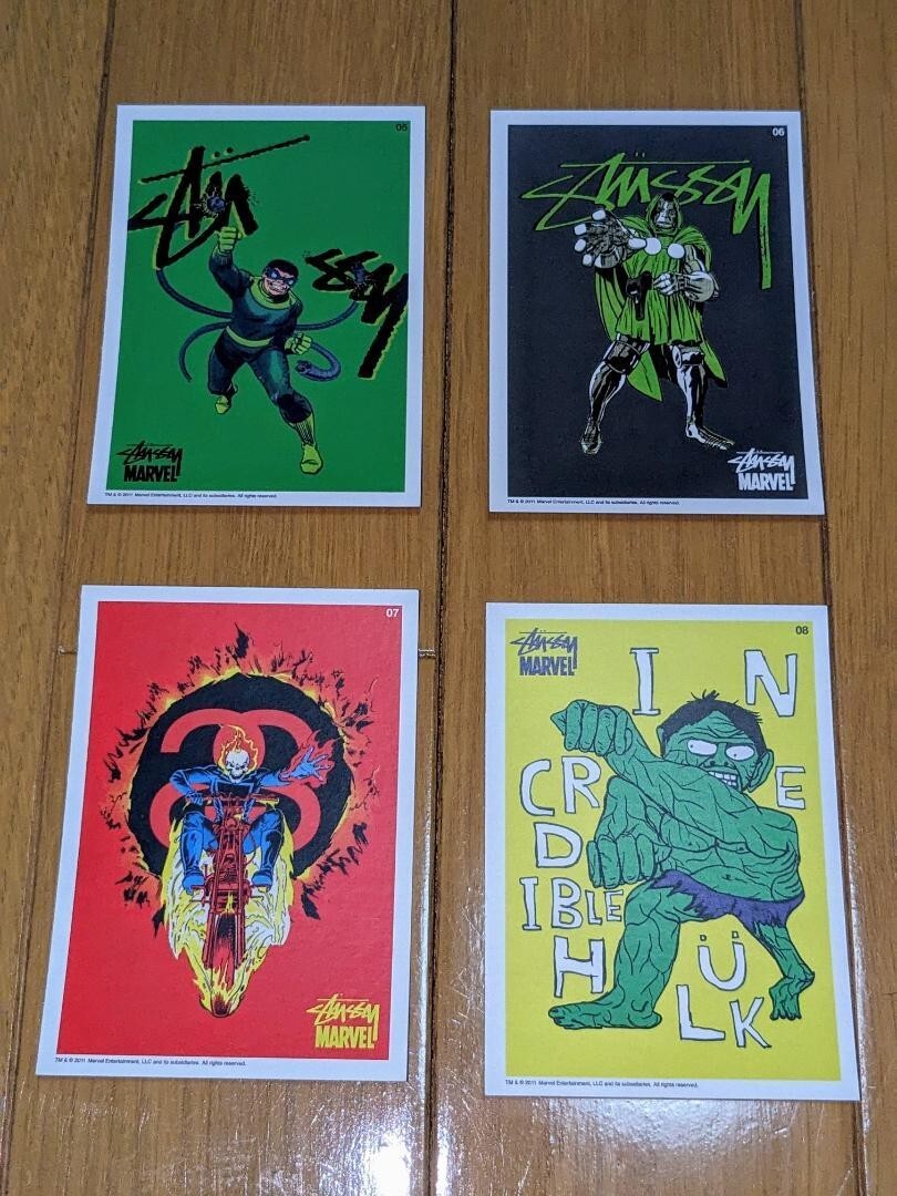 Stussy MARVEL OFFICIAL COLLECTORS TRADING CARDS 16 cards SET 2011 | eBay