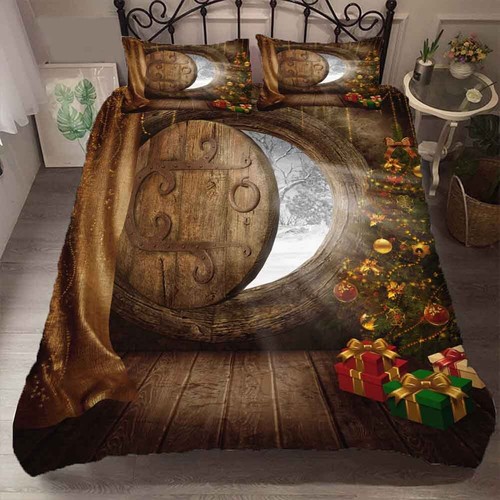 Trees Castle A Ray Of Light 3D Quilt Duvet Doona Cover Set Pillow case ...