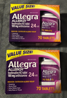 New Lot of 2 Boxes Allegra Allergy 70x2 Antihistamine 140 Tablets 04/ ...
