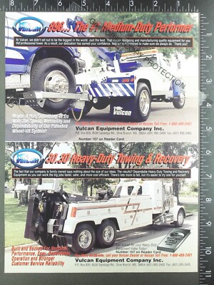 1996 ADVERTISEMENT for Vulcan 896 V 30.30 tow truck wrecker recovery | eBay