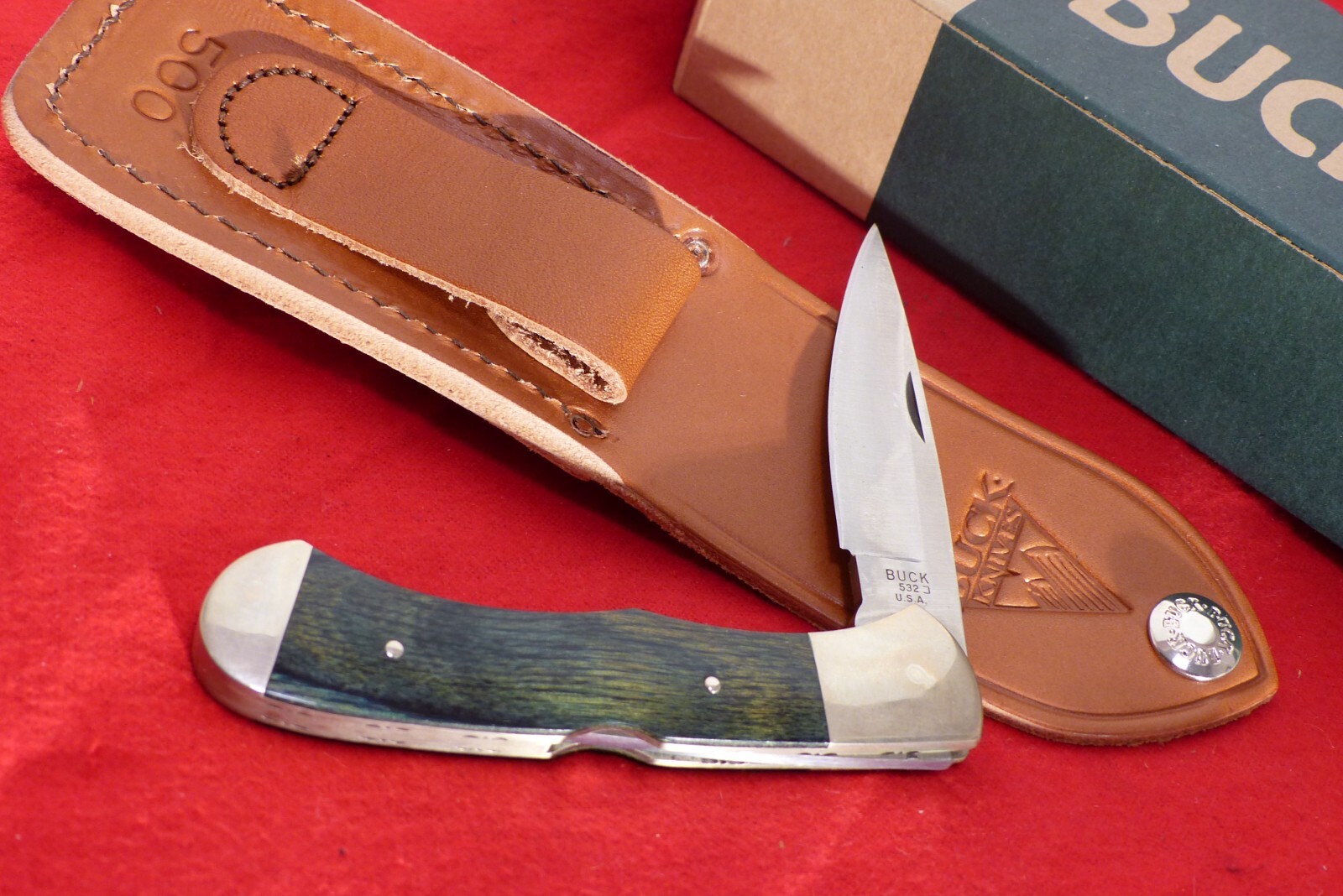 Buck USA Made 532 BUCKLOCK 4-3/8" Closed Lockback Filework Lock Blade ...