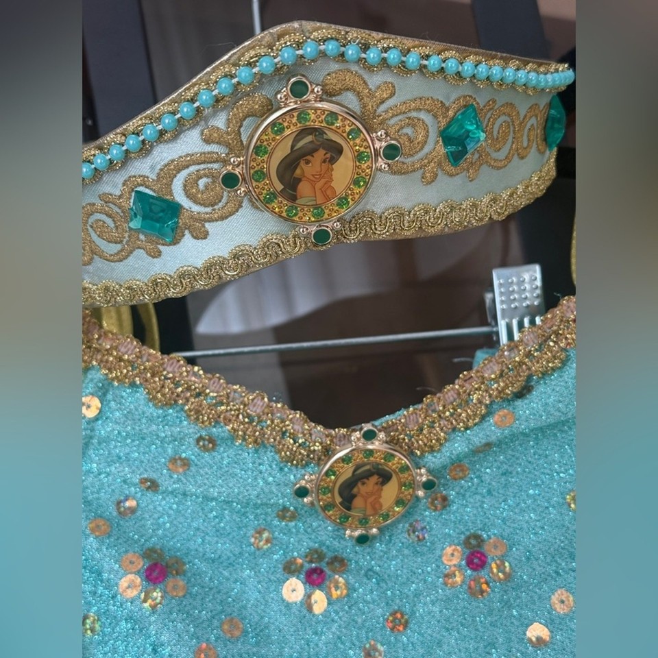 Vintage Disneyland Jasmine costume aladdin princess set crown toddler ...