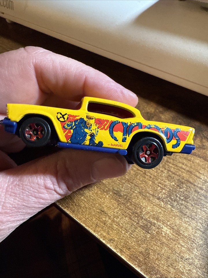 Hot Wheels 2023 X-Men Cyclops 57 Chevy 3/5 Walmart Exclusive Yellow ...