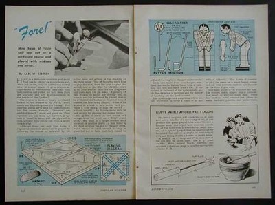 Table Top Golf Marble Game Pinball Machine How-To build PLANS | eBay