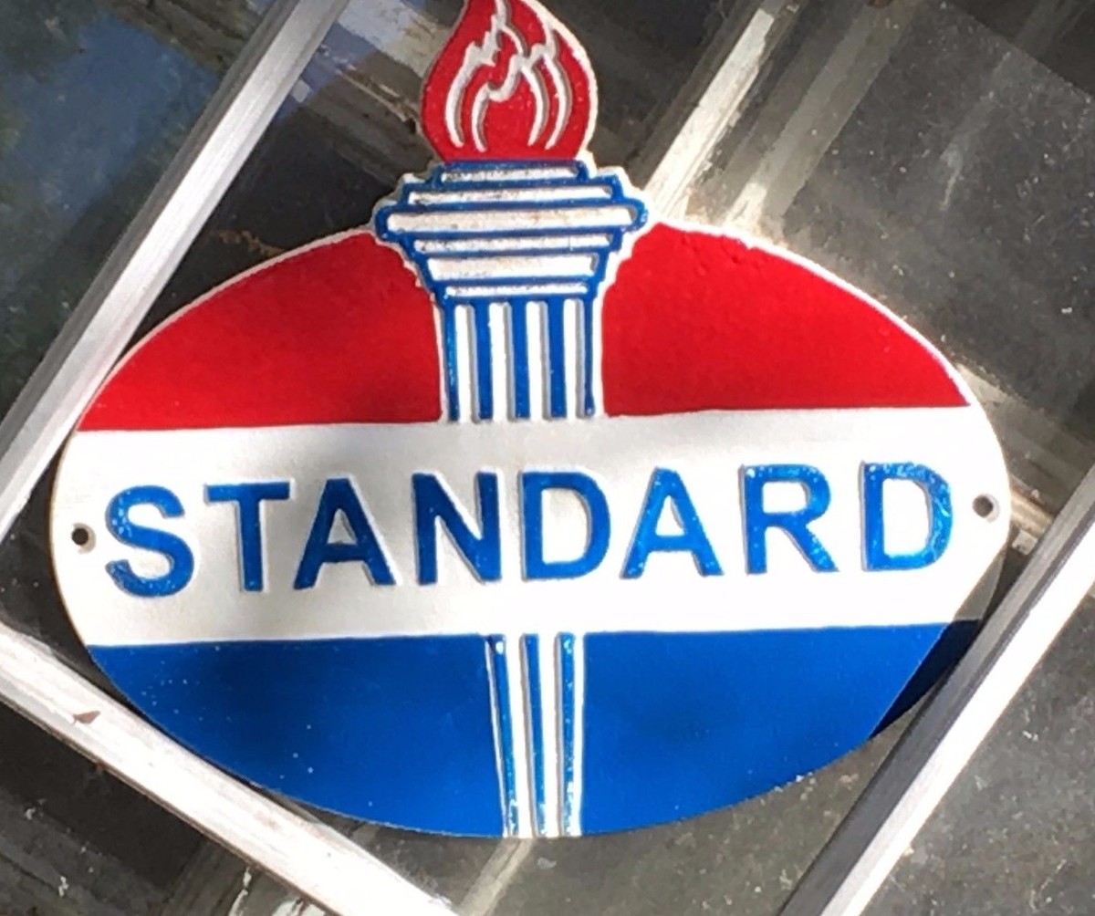 Standard Oil And Gas Signs 1954 Standard Oil Red Crown Pump Plate
