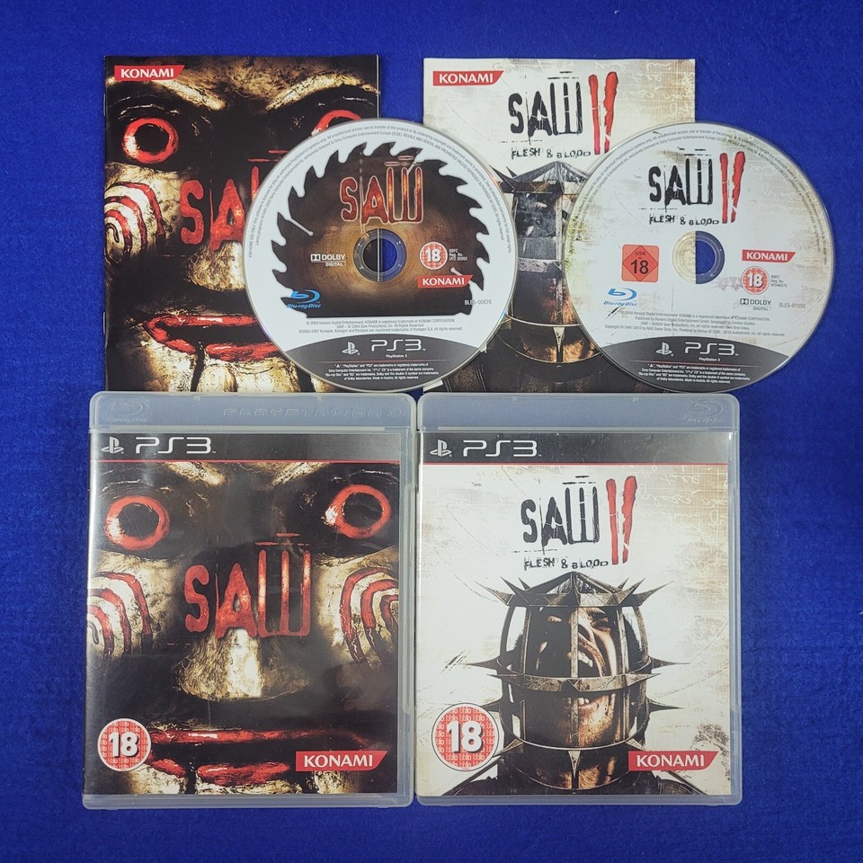 ps3 SAW Games 1 + 2 Flesh & Blood I + II REGION FREE PAL UK -Make Your ...