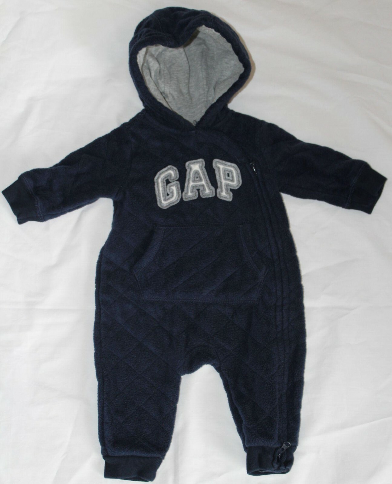 Baby Gap 3-6 months Blue Fleece Bunting | eBay