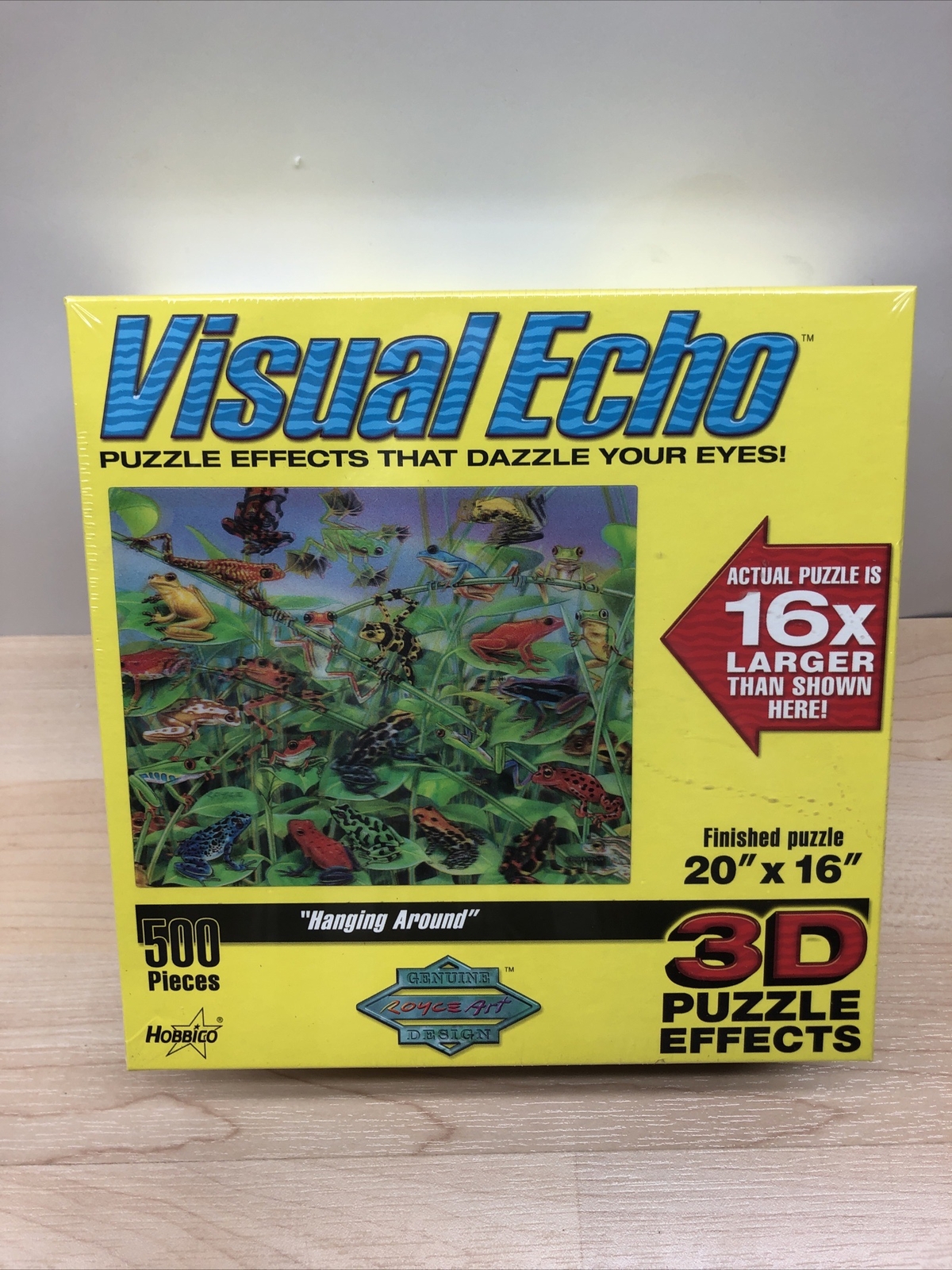 3d Frog Puzzle 500 Pcs Hanging Around Frogs Visual Echo 20x16 Royce Art ...