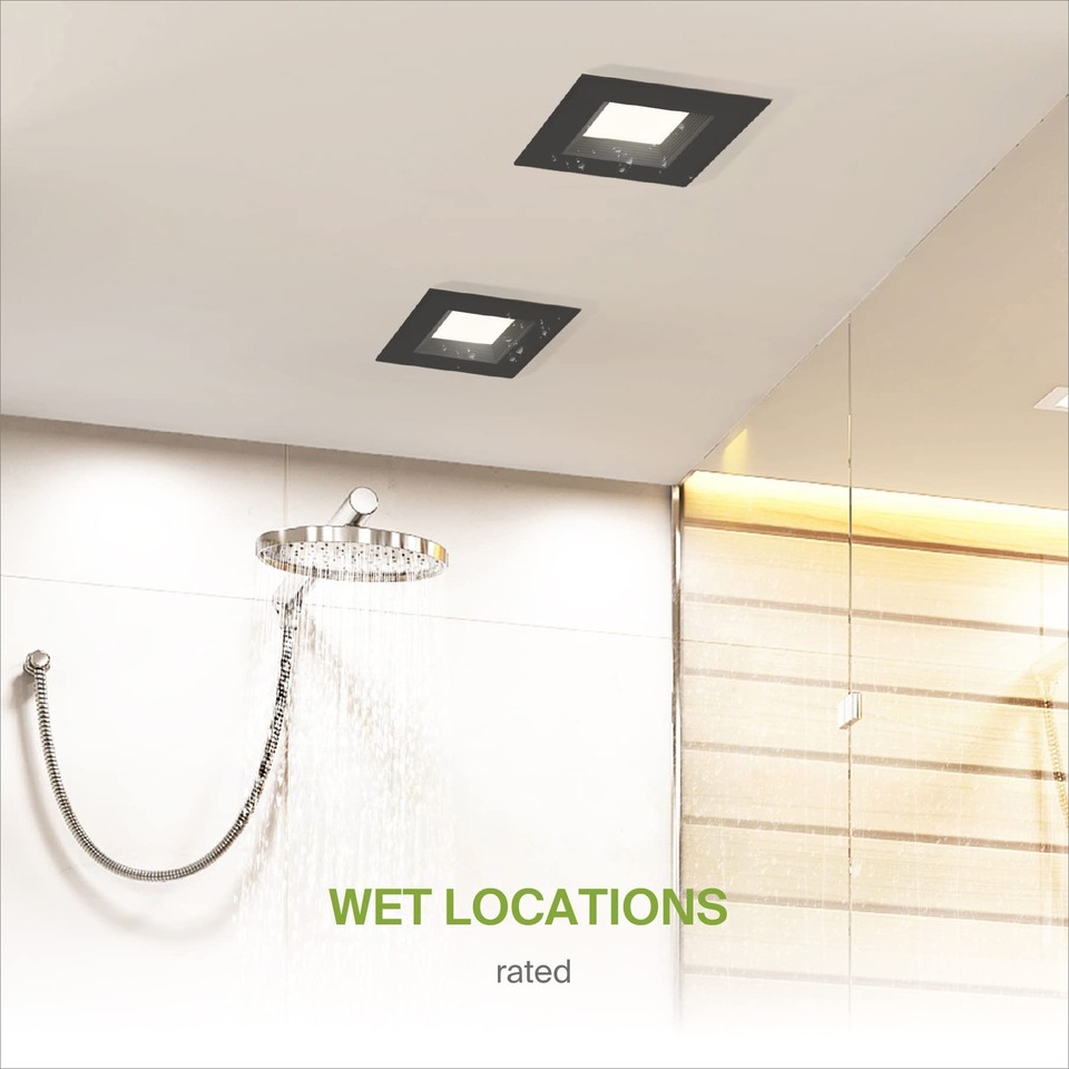 ASD 6 Inch Retrofit LED Square Recessed Lighting 5 CCT 2700/3000/3500 ...