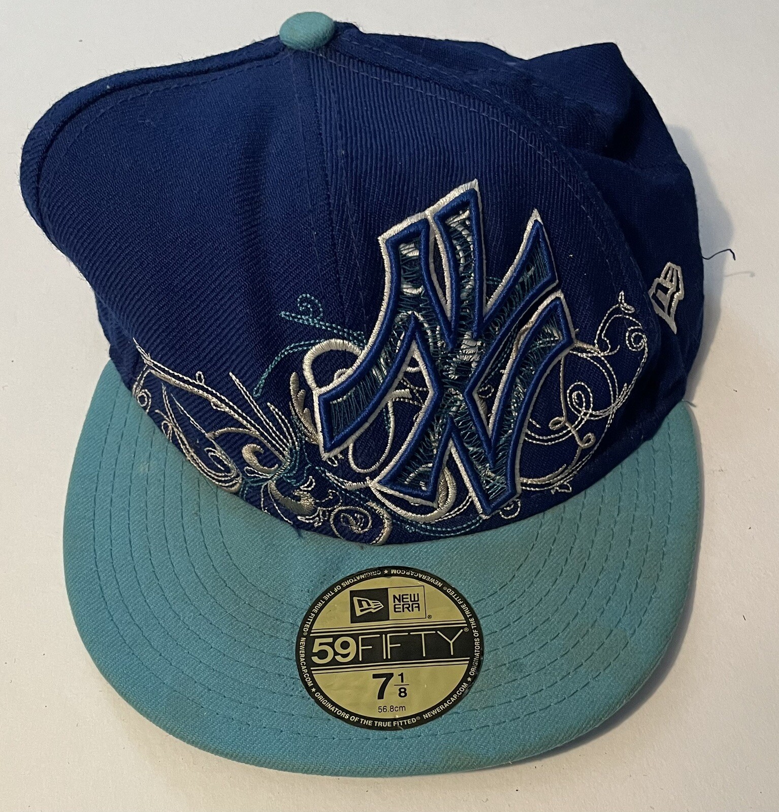New Era 59FIFTY NY Yankees Men's Flat Brim Fitted Cap… - Gem