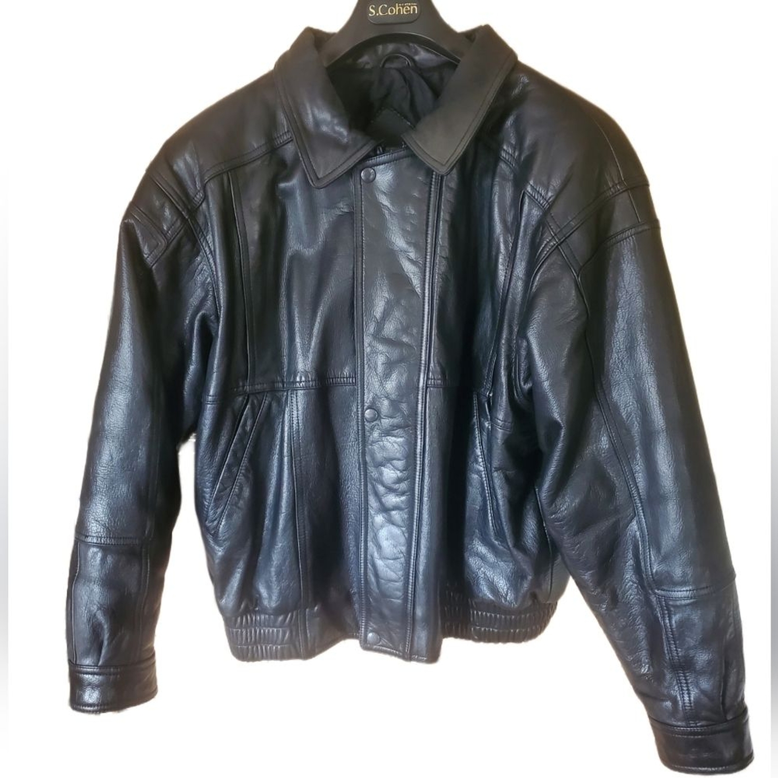 Vintage North Beach Leather Michael Hoban Mens Black … - Gem