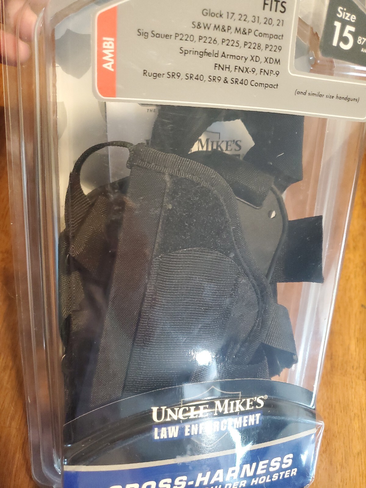 UNCLE MIKE'S 86150 Nylon Cross-Harness Horizontal SHOULDER HOLSTER Size ...