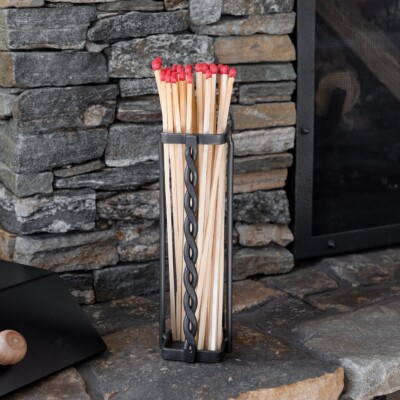 Wrought Iron Fireplace Long Match Holder ( Shipping from USA) | eBay