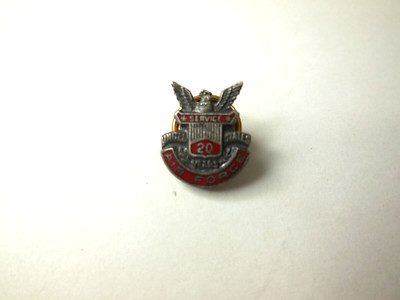 Vintage Vietnam War Era USAF 20 Year Service Lapel Pin Sterling Silver ...