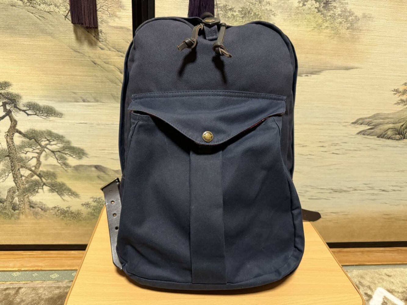 FILSON JOURNEYMAN Rugged Twill Backpack Navy VERY RAR… - Gem