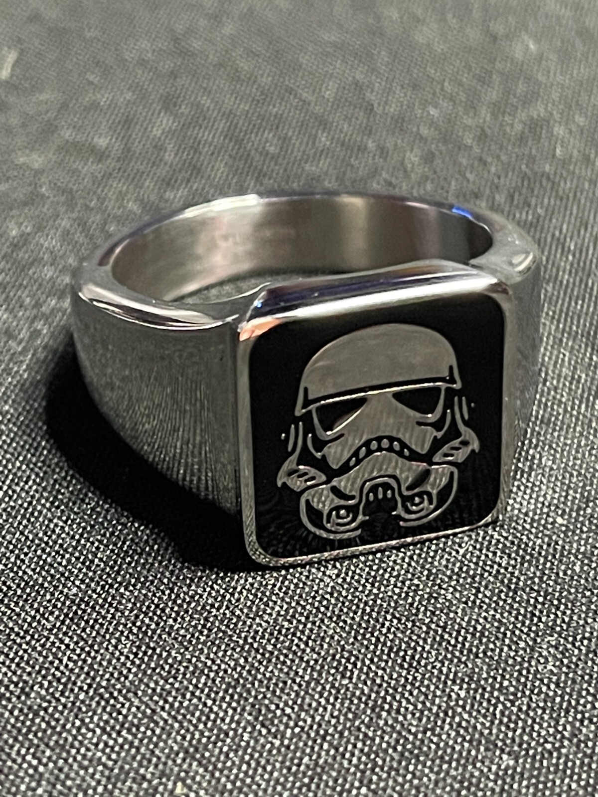 New! Extraordinary! Star Wars Stormtrooper Men's Polished Stainless Steel Ring | eBay