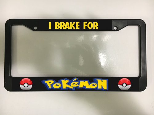 I Brake For Pokemon Arceus Mewtwo Pikachu Charizard Car License Plate ...