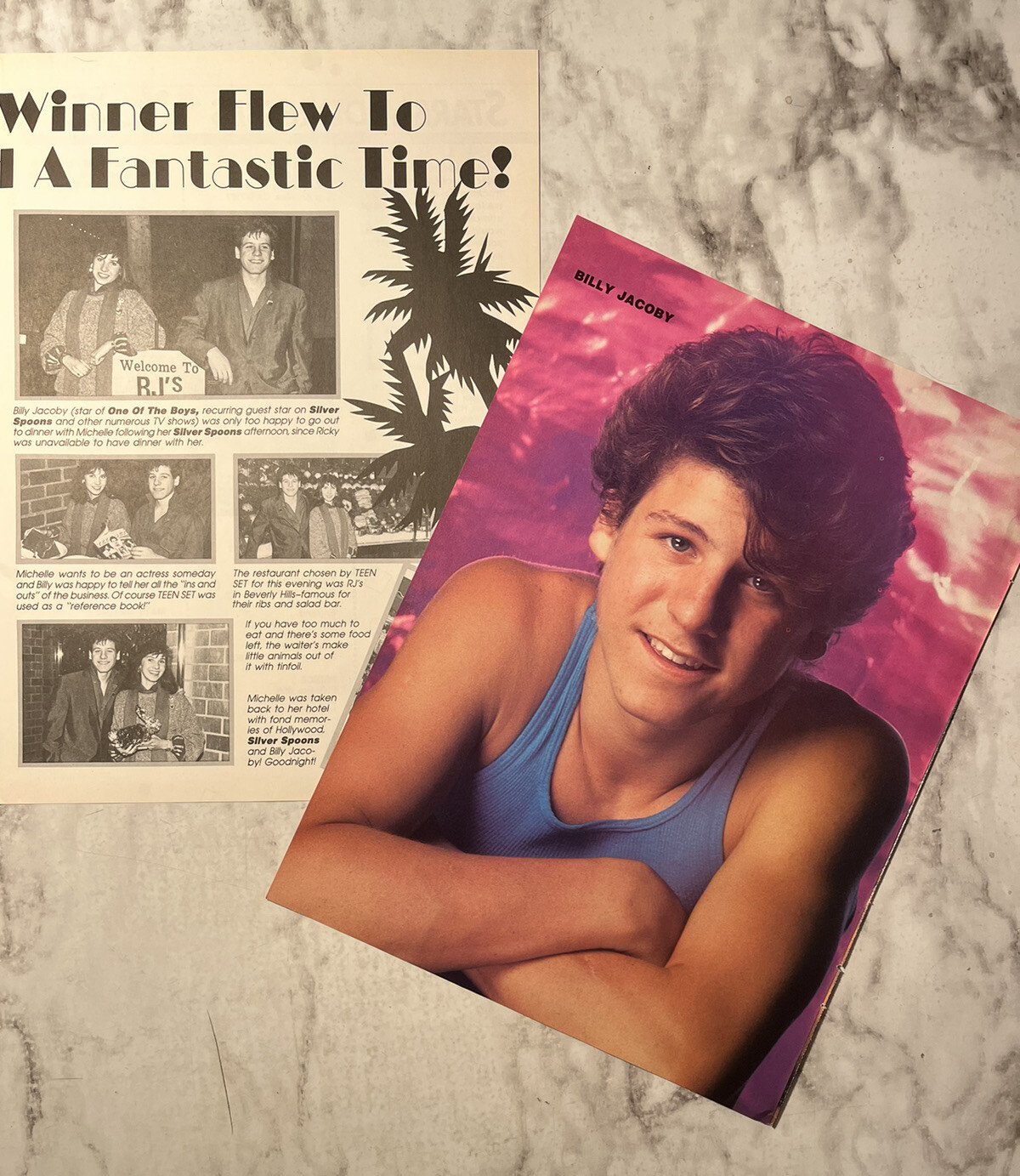 Billy Jacoby Pinup & Clipping from 80’s Teen Magazine. | eBay.de