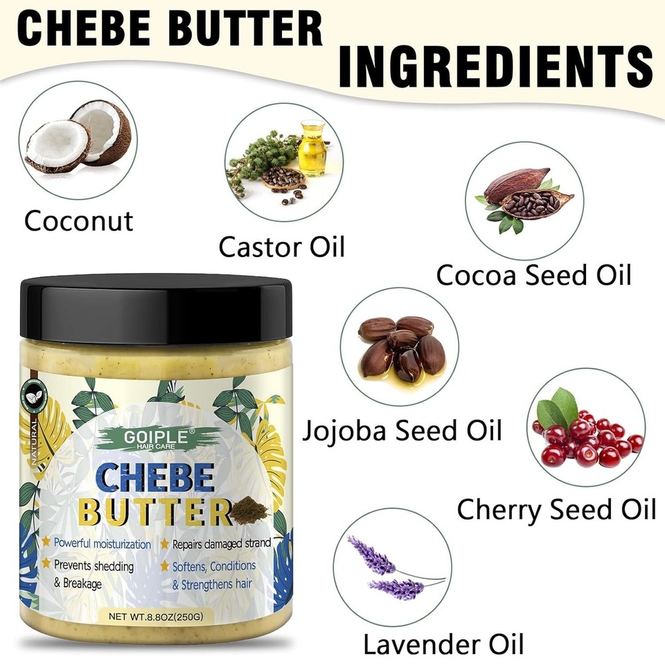 8.8 Oz Chebe Butter for Hair Growth Chebe Hair Butter Grease for Hair ...