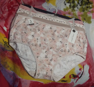 5 NEW LAURA ASHLEY LS8647 5PKBA PLUS SIZE MICROFIBER SUPER SOFT BRIEF ...