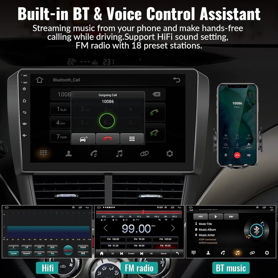 9" CAR GPS STEREO RADIO FOR HONDA CIVIC 2013-2017 NAVI CAR PLAY ANDROID ...