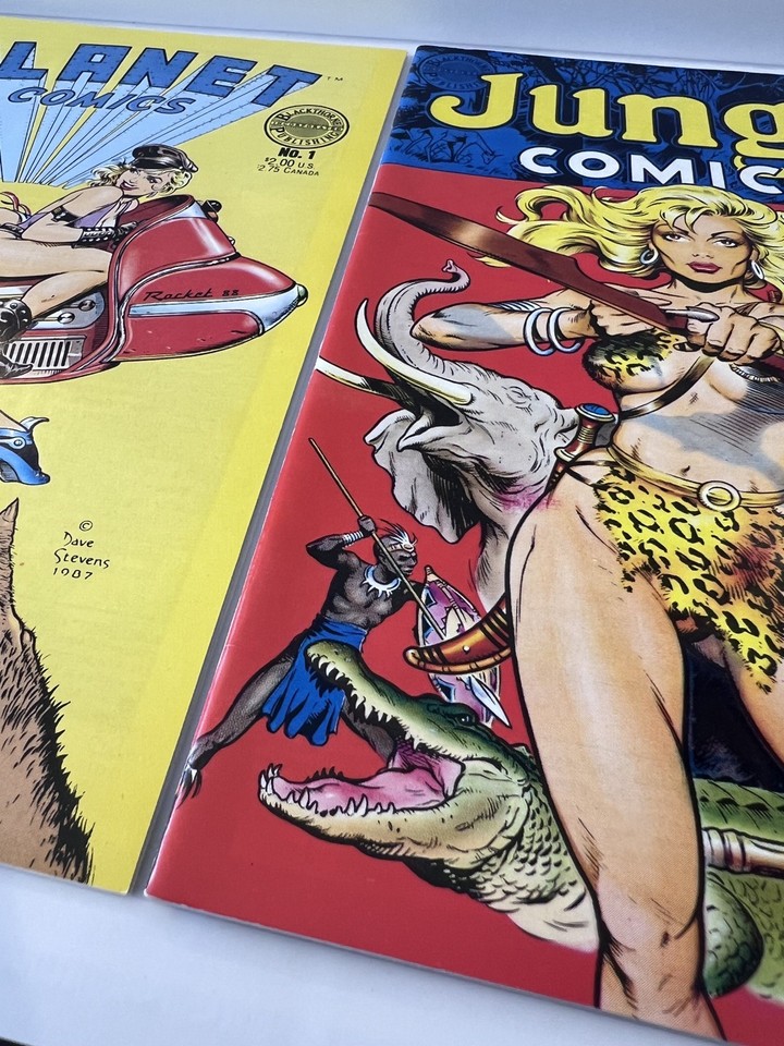 Dave Stevens comic cover art collection Planet Comics Rocketeer Jungle ...
