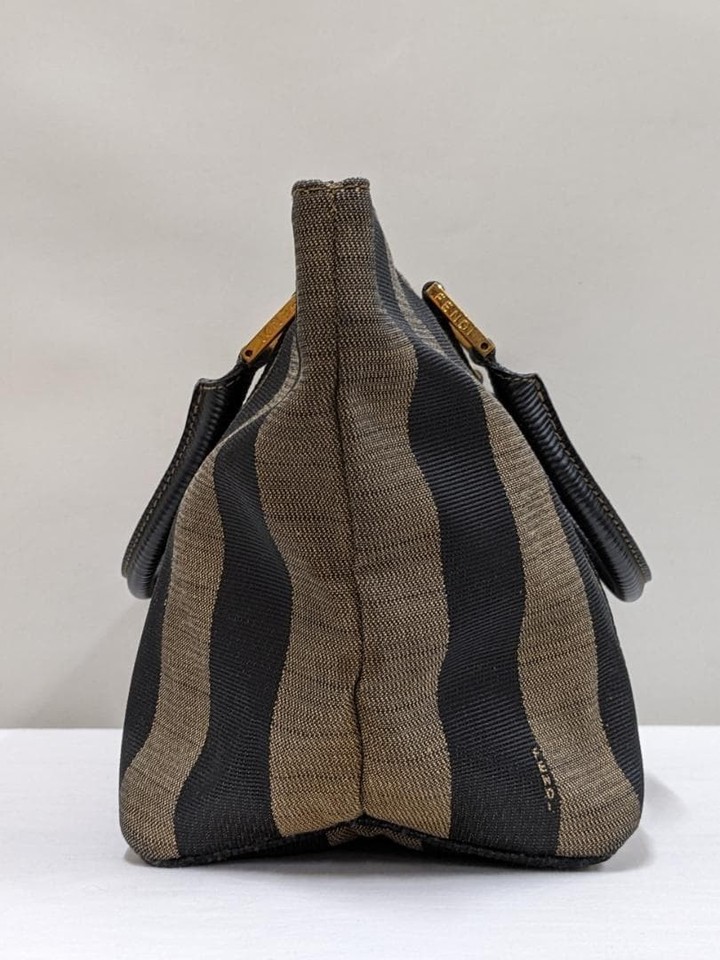 Borsa da barca in tela Fendi Pecan Gold Fittings Italia usata dal ...