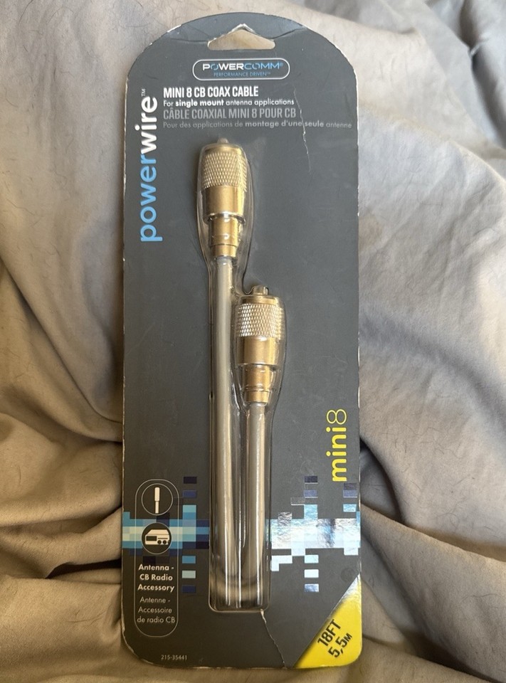 PowerComm 215-35251 Power Wire Super Mini 8 CB Coax Cable 9' | eBay