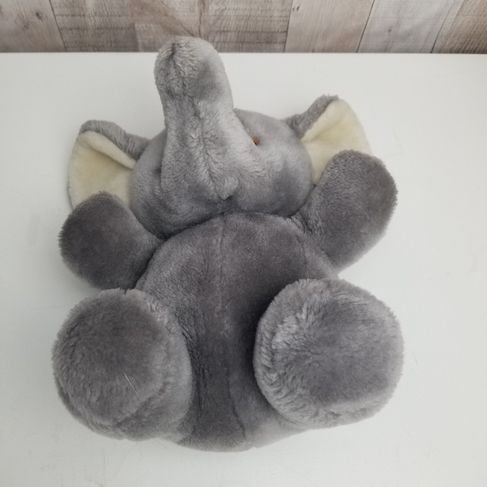 9" Elephant Gray with White Ears Stuffed Animal Plush Toy | eBay