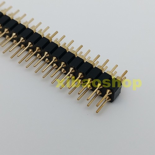 2pcs 40Pin 2.54mm Double Row Round Male Gold Plated Pin Header PCB New ...