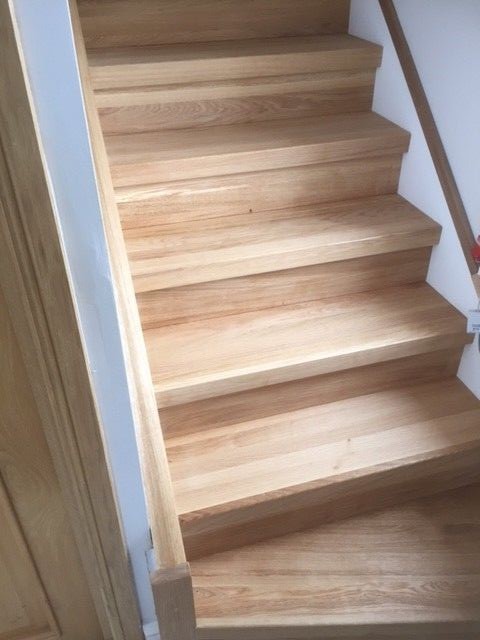 13 stairs oak cladding - system2 - oiled treads and white mdf risers ...
