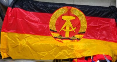 * Vintage - GENUINE - 1984 East German DDR FLAG w TAG - COLD WAR era ...