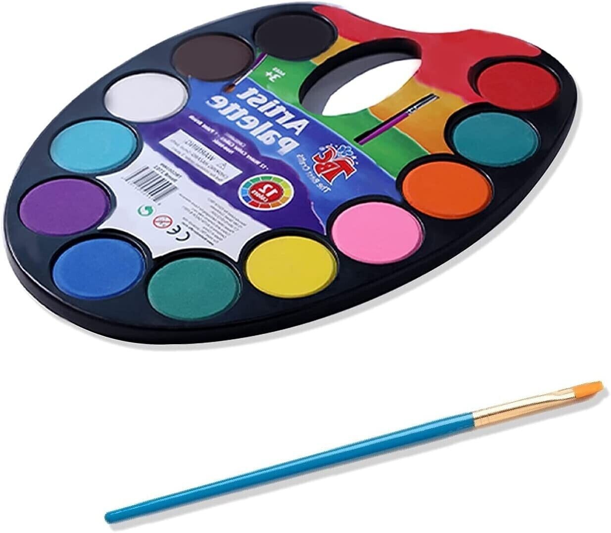 36 Colors Watercolor Paint Set with Brush and Pallets for Artists ...