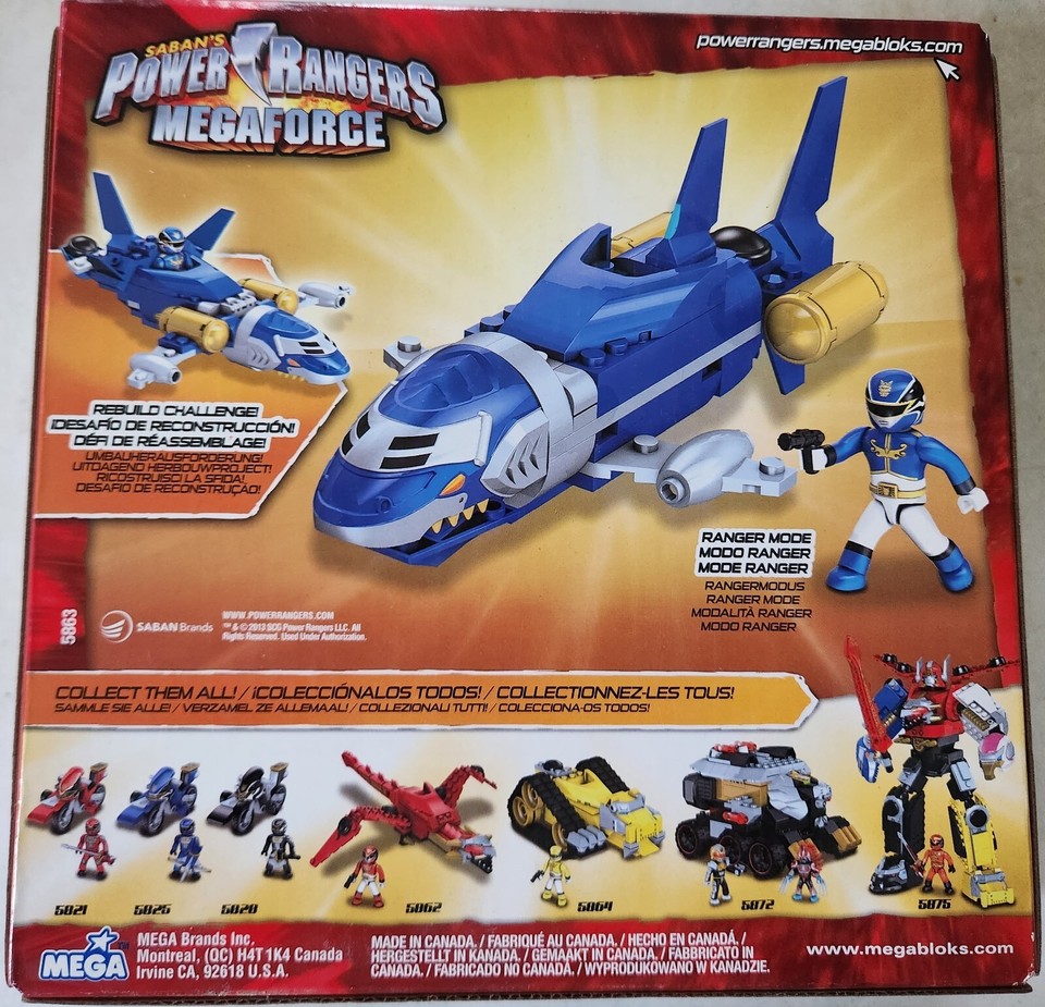 New Mega Bloks Power Rangers Megaforce Shark Mechazord - Sealed | eBay