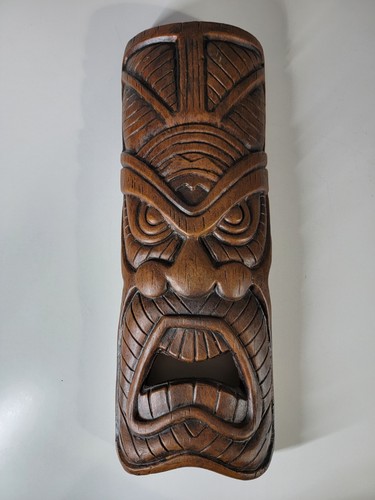 Big Heavy 15.5" Vtg Ceramic Tiki Mask Africa Tribal Voodoo Wall Art | eBay