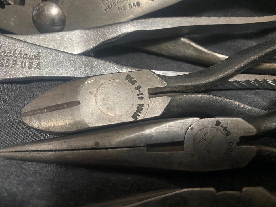 Lot of 5 Vintage Pliers & Wire Cutter – Drop Forged – Mixed Brands ...