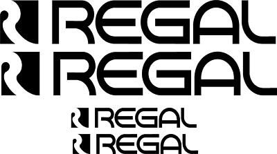 Set of (4) REGAL BOAT HULL DECALS Custom color fishing watersports ...