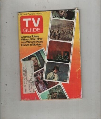 TV GUIDE AUG 1972 WAR AND PEACE DAVID STEINBERG SHERRY MILES | eBay