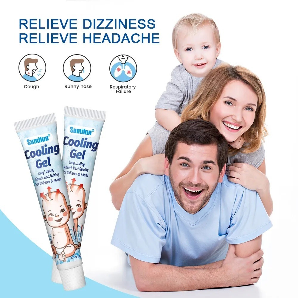 Migraine Headache Cream Baby Fever Down Cooling Gel Lower Temperature ...
