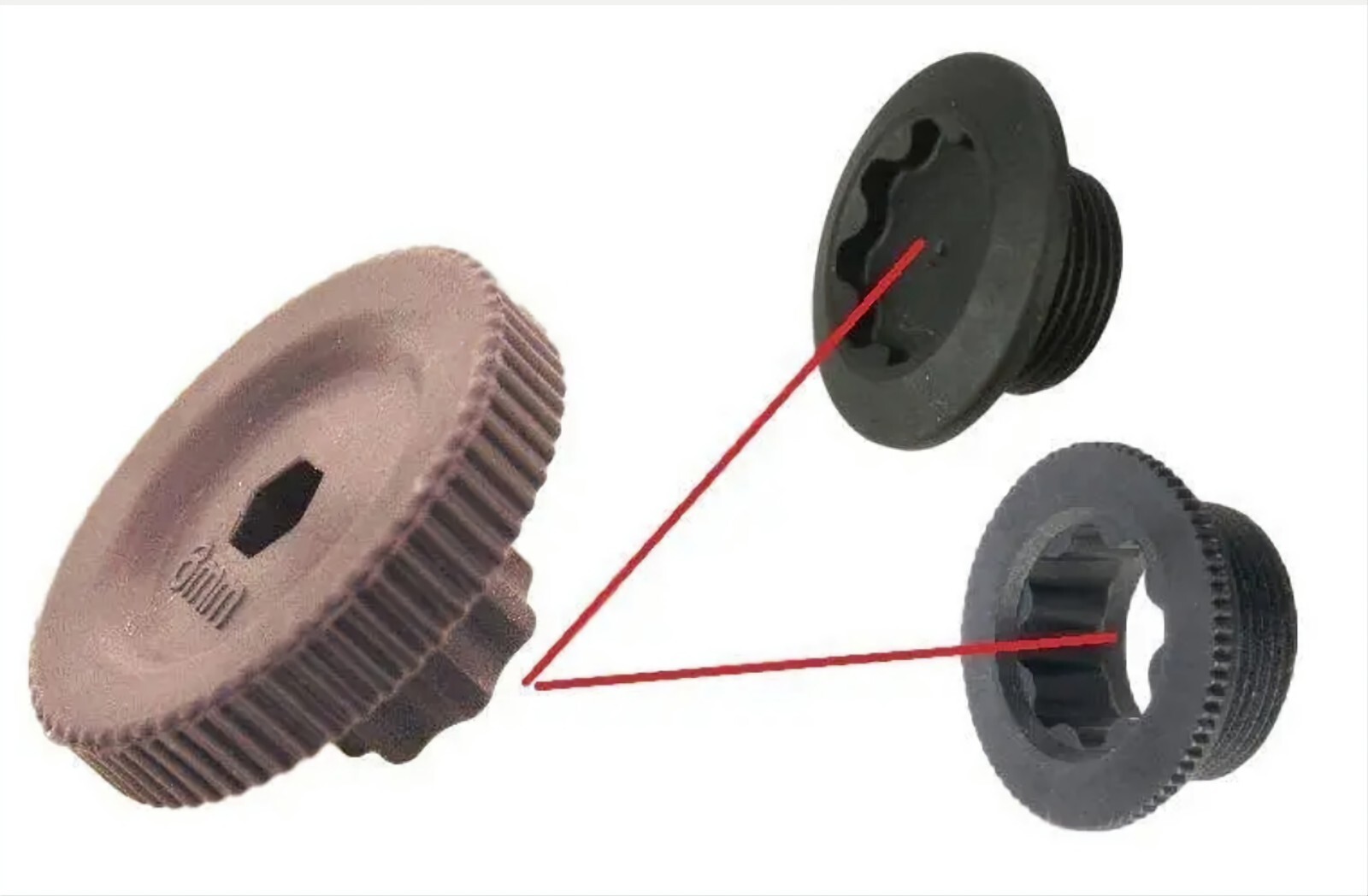 CRANK ARM TOOL PRELOAD TENSION INSTALL REMOVAL SHIMANO HOLLOWTECH 2 II ...