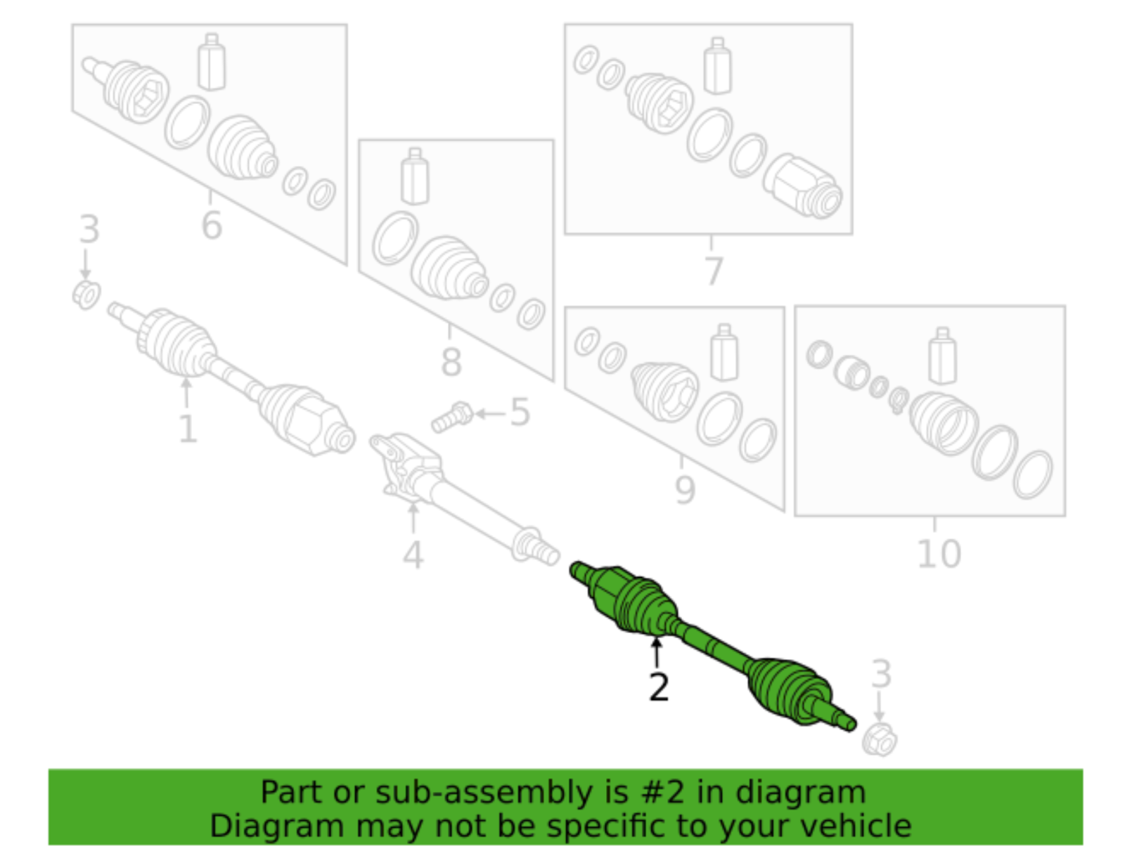 OEM 49501-K2040 SHAFT ASSY-DRIVE,RH Right for Hyundai Venue 2020~2023 ...