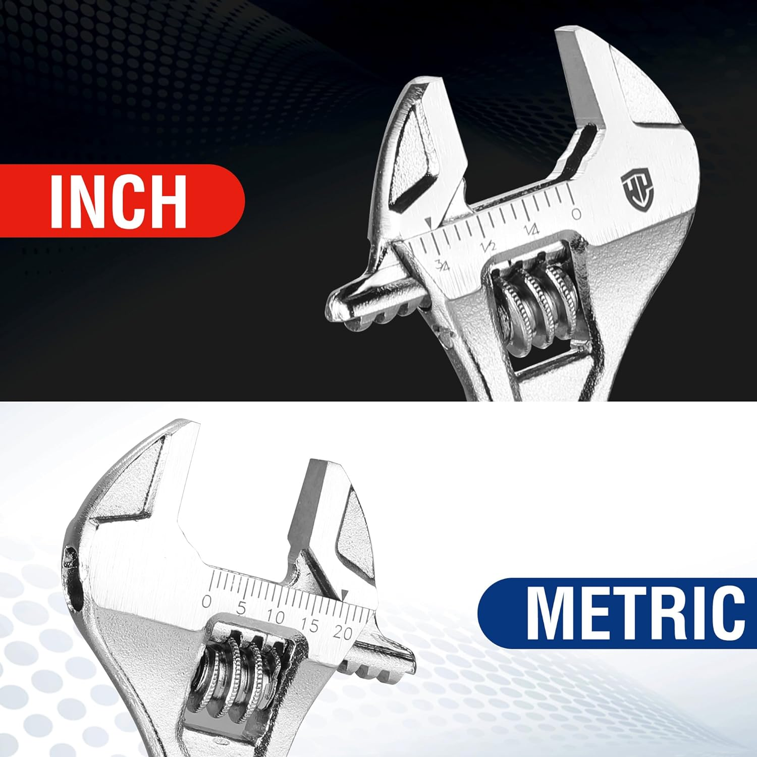 4-Inch Adjustable Wrench Heavy Duty Spanner with Inch/Metric Scale ...