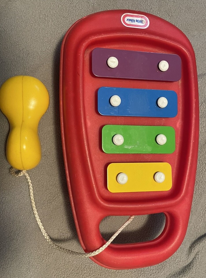 Vintage Baby TODDLER Little Tikes Red Xylophone Tap a Tune Piano #1571 ...