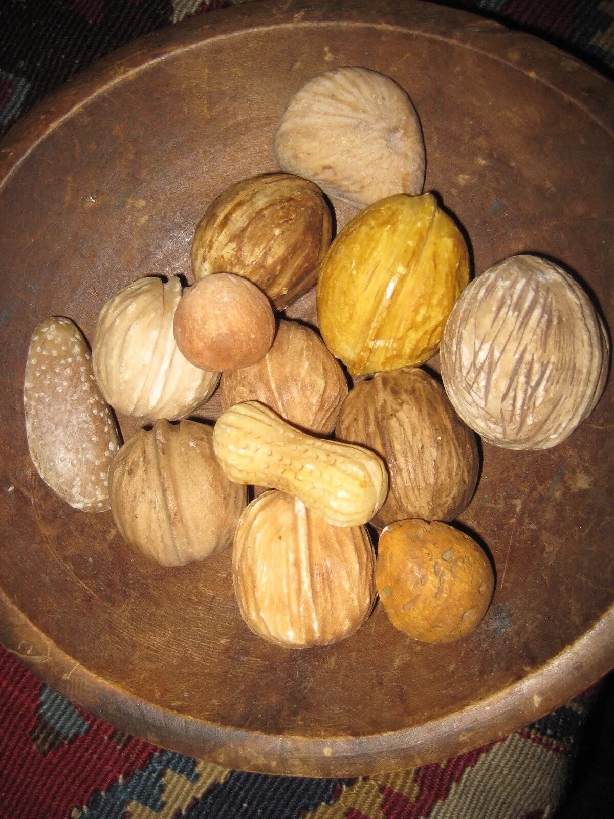 Rare Early Vintage Stone Marble Nut Italian Alabaster Nut Realistic ...